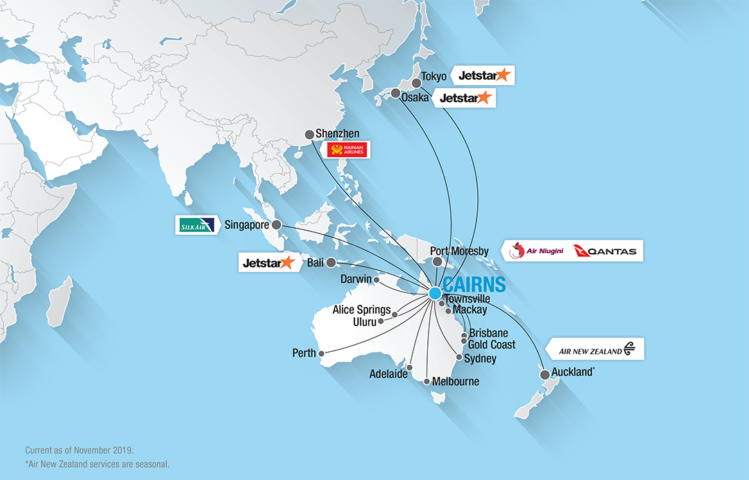 Route Map » Cairns Airport